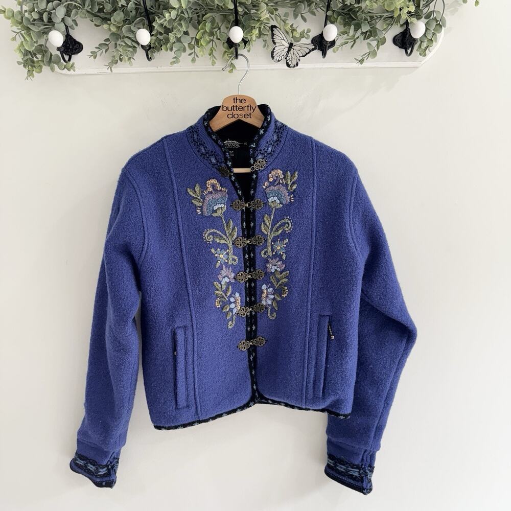 Icelandic Designfloral Embroidered Jacket Ps - Gem